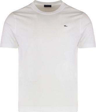 Paul & Shark Homme, Tops, Blanc, Taille: L T-shirt en coton simple avec logo