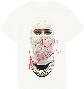 Ih Nom Uh Nit IH NOM UH Nit, Homme, Tops, Blanc, Taille: XL This Is Authentic Mask T-Shirt