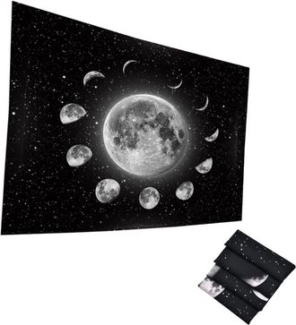 Garneck Mondmuster Dekorativer Wandteppich Wohndekoration Ästhetische Decke Für Schlafzimmer Neutrales