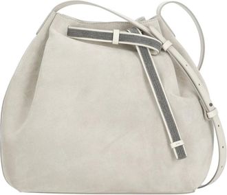 PANICALE Panicale, Femme, Sacs, Beige, Taille: ONE Size Sac Seau en Cuir
