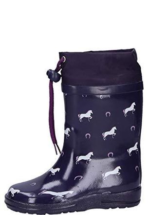 Beck 879 Horses Bottes de Pluie Fille, Violet (Lila), 30 EU