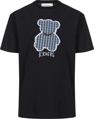 Iceberg Homme, Tops, Noir, Taille: 2XL T-shirt avec application logo
