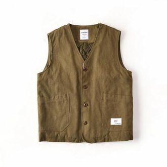 Generico Gilet Sans Manches en Plume Gilet Chaude Confortable Veste Rembourr&eacute;e Top Sans Manches avec Doublure en Flanelle r&eacute;tro M&eacute;di&eacute;vale Veste Ninja Samurai J