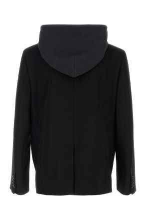 Balenciaga Mens Black Wool Blazer Giacche E Gilet Jacket