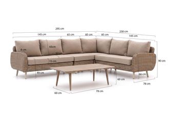 Intenso Furniture Intenso Suzzara/ROUGH-K Ecklounge-Set 5-teilig