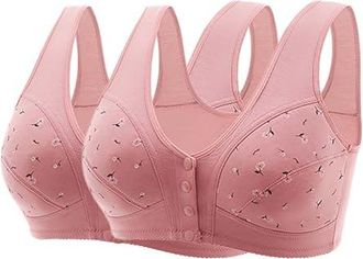 Generic Soutien pour femmes - Bretelles r&eacute;glables - Couverture compl&egrave;te - Soutien gorge confortable sans armatures - Soutien-gorge sans armatures, Rose, 50