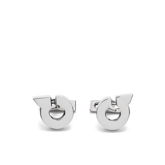 Ferragamo Silberfarbene Manschettenkn&ouml;pfe & Krawattenclips Set - - Accessories - Herren - Grau - ONE SIZE