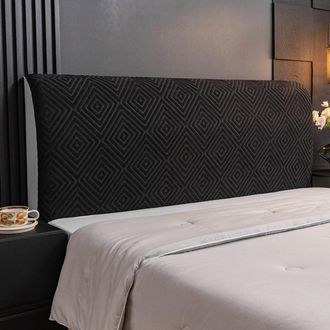 Generic Stretch-Kopfteilbezug for Doppelbetten (Queen, Kingsize), Jacquard-gebogener, Rutschfester und staubdichter Bettbezug for die Schlafzimmerdekoration(B