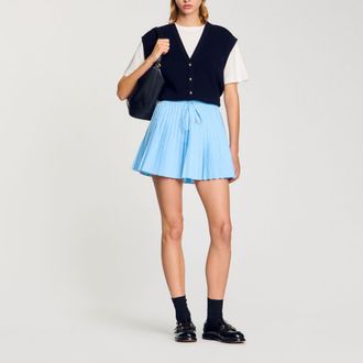 Sandro Zweifarbiger Wolle-Kaschmir-Pulli