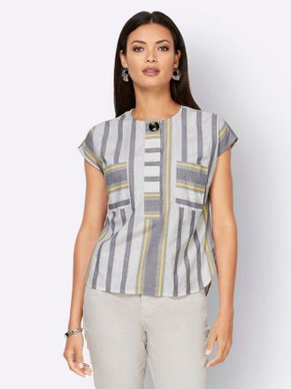 Cr&eacute;ation L Klassische Bluse Bluse Kurzarm