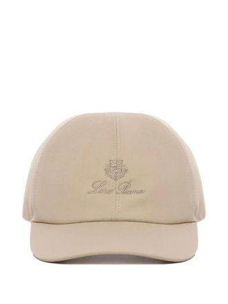 Loro Piana Baseballkappe mit Logo-Stickerei - Nude