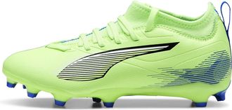 Puma Puma Unisex Youth Ultra 5 Match FG/AG JR Soccer Shoe, Fizzy Apple-Puma White-BLUEMAZING, 31 EU