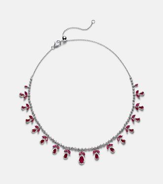 Kamyen Jewellery Choker aus 18kt Ros&eacute;gold mit Diamanten und Rubinen