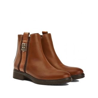 Tommy Hilfiger Leder-Stiefeletten - - Shoes - Damen - Braun - 36 EU