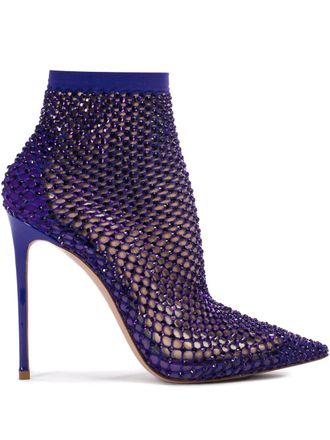 Le Silla bottines Gilda 115 mm en mesh - Violet