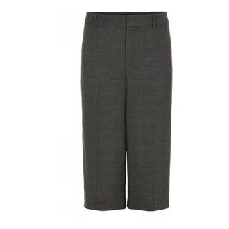 C.Ro Braun Karierte Winter Shorts Klassische Passform - - Trousers - Damen - Grau - 2XL