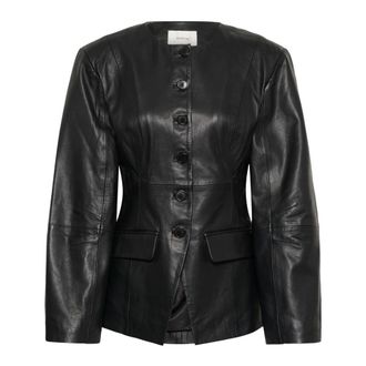 Gestuz Lederjacke - - Jackets - Damen - Schwarzk - XS