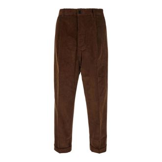Ami Homme, Pantalons, Brun, Taille: L Pantalon Droit en Velours C&ocirc;tel&eacute;