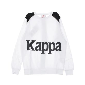 Kappa Herren Rundhals-Sweatshirt Wei&szlig;/Schwarz - - Sweatshirts & Hoodies - Herren - Wei&szlig; - L
