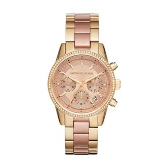 Michael Kors Femme, Accessoires, Jaune, Taille: ONE Size Montre Ritz Chronographe