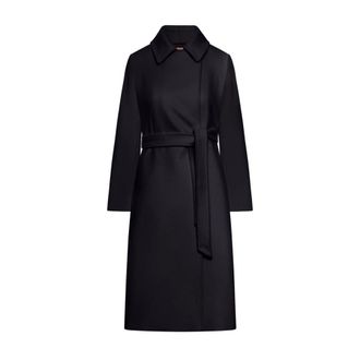 Max Mara G&uuml;rtelmantel im doppelreihigen Design - - Coats - Damen - Schwarzk - 2XS
