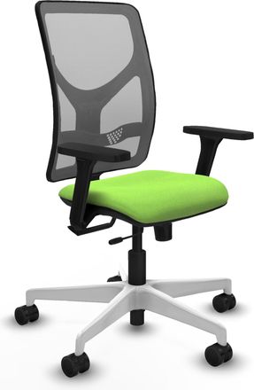 Piqueras y Crespo B&uuml;rostuhl mit 3D-Armlehnen, h&ouml;henverstellbare Lendenwirbelst&uuml;tze, ausgestattet mit Syncro/Translack und Schneideschaum, Grau/Pistazie