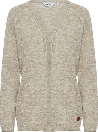 Oxmo Danila Damen Strickjacke Feinstrick Cardigan Strickcardigan mit offenem V-Ausschnitt, Gr&ouml;&szlig;e:S, Farbe:Bone White (70016)