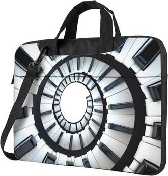 Generic Sacoche de protection pour ordinateur portable de 15,6, avec bandouli&egrave;re et bandouli&egrave;re pour cl&eacute; de piano en spirale, housse de protection antichoc po