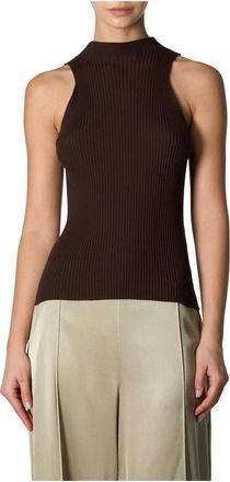 Roberto Collina Damen, Oberteile, Braun, LGr&ouml;&szlig;e