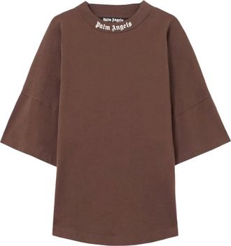 Palm Angels Homme, Tops, Brun, Taille: M Pmaa10Bs26Jer0016003 T-shirt