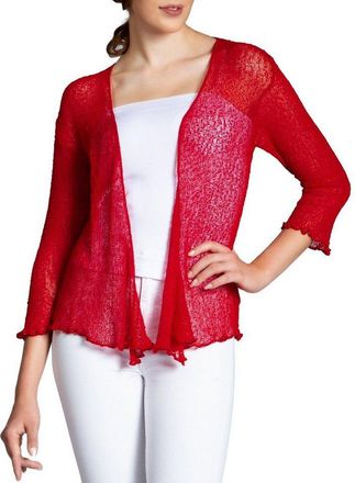 CASPAR Fashion Strickjacke STJ022 angenehm leichter Damen Sommer Bolero mit 3/4 Arm