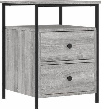 vidaXL Table de chevet sonoma gris 44x45x60 cm bois dingénierie