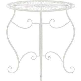 Clp Table jardin rustique de style rustique Table basse de diff&eacute;rentes couleurs Couleur : Blanc