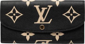 Louis Vuitton Portefeuille Pre-owned en cuir imprim&eacute; - Femme - Pre-owned - Noir - Taille: ONE Size