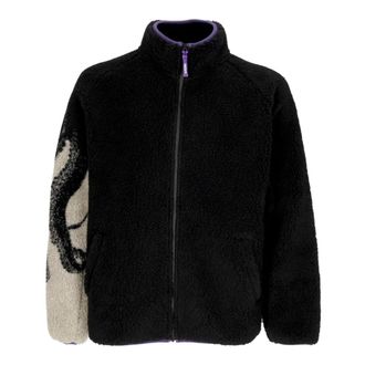Octopus Sherpa Zip Neck Jacke Schwarz - - Jackets - Herren - Schwarzk - S