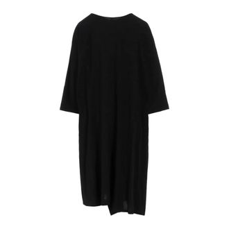 Yohji Yamamoto Femme, Robes, Noir, Taille: 38 FR Robe fluide en viscose