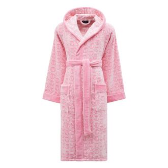 Philipp Plein unisex, V&ecirc;tements de nuit et de d&eacute;tente, Rose, Taille: 2XL Peignoir de bain &agrave; capuche PP