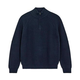 Anerkjendt Halbzip Strickpullover - - Knitwear - Herren - Blau - M