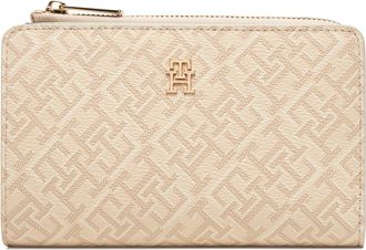 Tommy Hilfiger Geldb&ouml;rse Tommy Hilfiger Th Icon Bifold Wallet Monoplay AW0AW18594 Beige