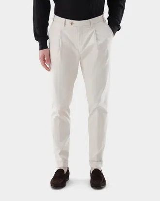 van Laack Chino mit Kaschmir und Bundfalten