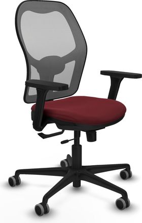 Piqueras y Crespo Jorquera verstellbarer Lendenstuhl mit 3D-Armlehnen, ausgestattet mit Syncro/Traslack und injiziertem Schaum. Mit Rollen von 65 mm, Parkett, Grau/Gran