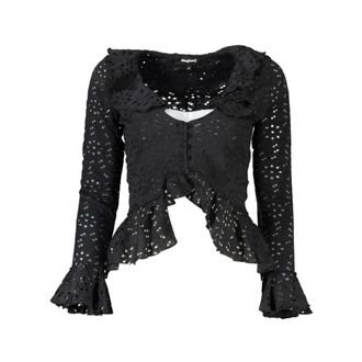 Desigual Lang&auml;rmlige Bluse - - Blouses & Shirts - Damen - Schwarzk - M