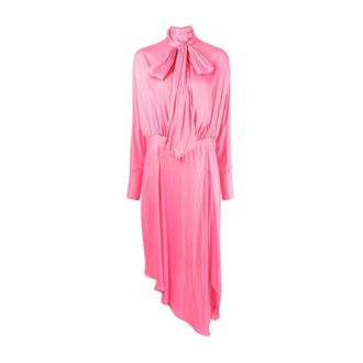 Stella McCartney Rosa Asymmetrisches Midi-Kleid - - Dresses - Damen - Rosa - XS