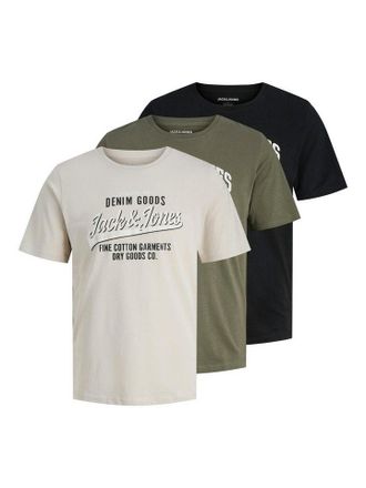 Jack & Jones Rundhalsshirt JJETHAN TEE SS CREW NECK 3PK MP NOOS (Packung, 3-tlg)