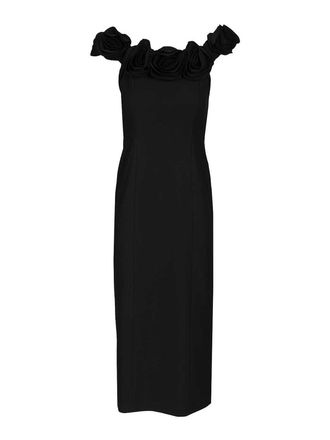 Rotate Knielanges Kleid - Schwarz