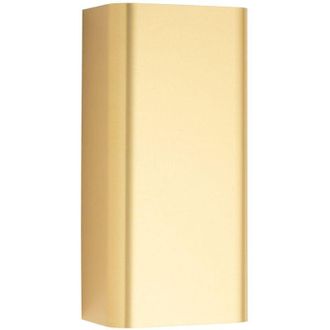 Licht-Erlebnisse Licht-erlebnisse - Wandlampe Aluminium Up Down 23 cm hoch in Gold GU10 2-flammig eckig Modern