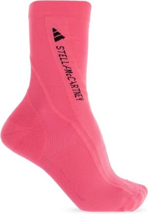 adidas by Stella McCartney Femme, Sous-v&ecirc;tements, Rose, Taille: S Chaussettes Crew