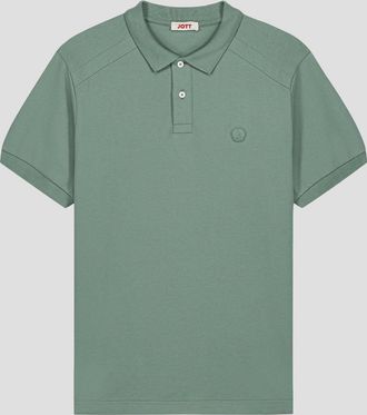 Jott Polo en coton Vert min&eacute;ral Alvaro - Taille S