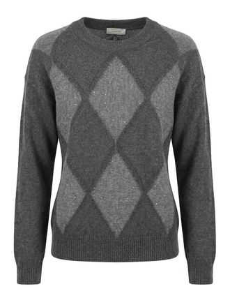 PESERICO Pull Col Rond - Gris