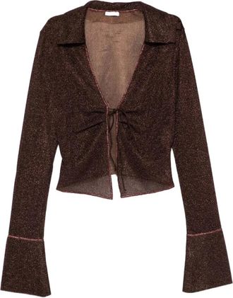 Os&eacute;ree Femme, Blouses et Chemises, Brun, Taille: 40 FR Lumi&egrave;re shirt